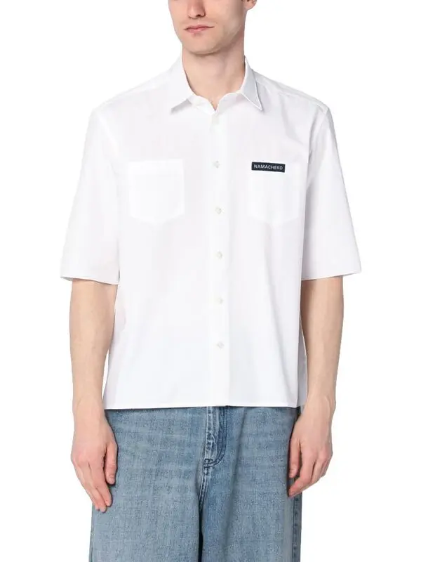 NAMACHEKO Shirt With Logo Patch - White