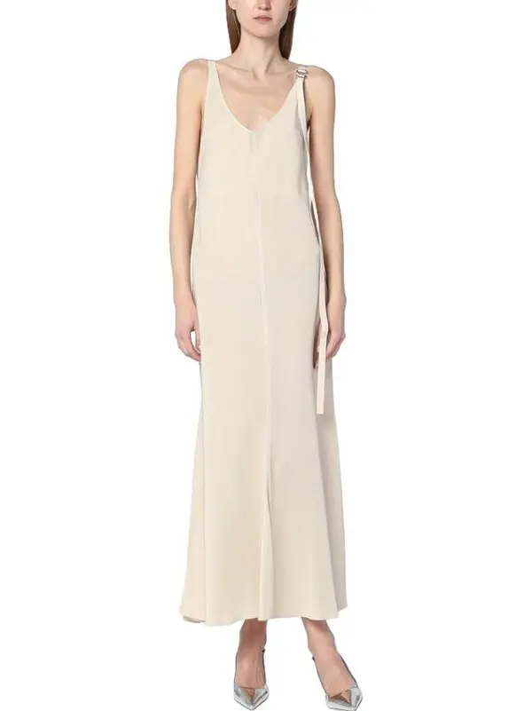 Sportmax Viscose Dress With Adjustable Straps - White
