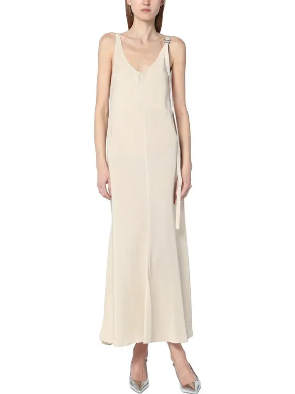 Sportmax Viscose Dress With Adjustable Strap - White