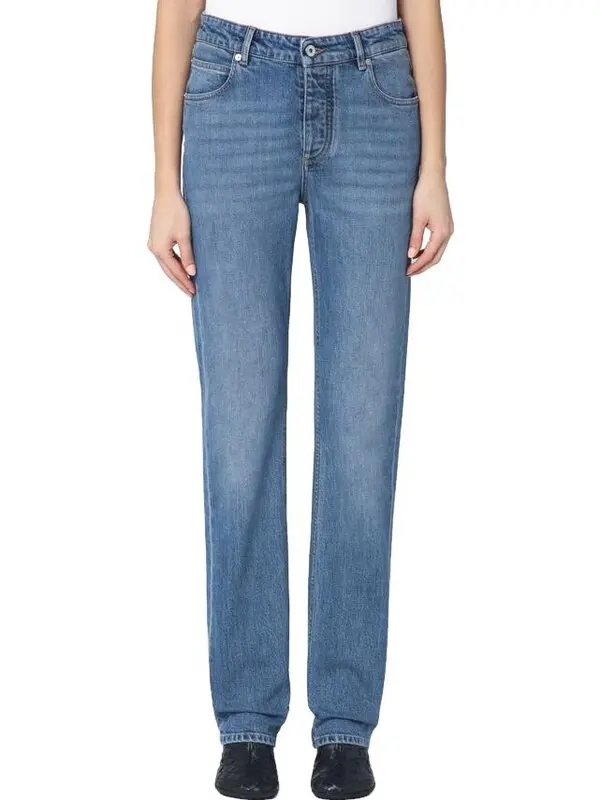 Bottega Veneta Jeans With Intrecciato Patch - Blue