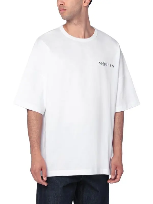Alexander McQueen Oversized T-shirt With Logo - White