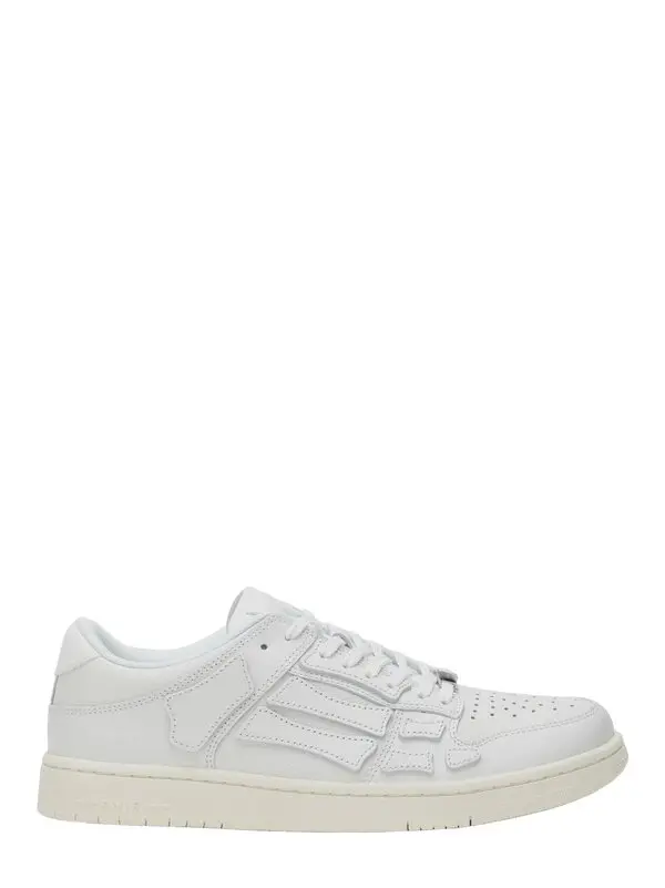 Amiri Leather Skel Top Low Sneakers - White