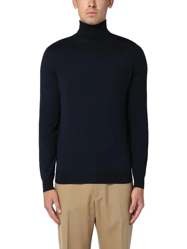 DRUMOHR Wool Turtleneck Sweater - Blue