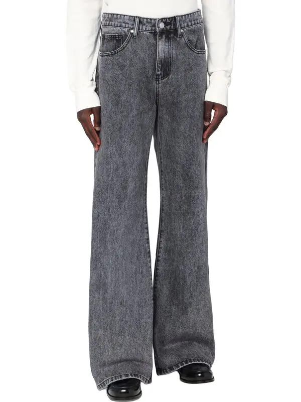 BASKETCASE Wide-leg Vintage Denim Jeans - Black