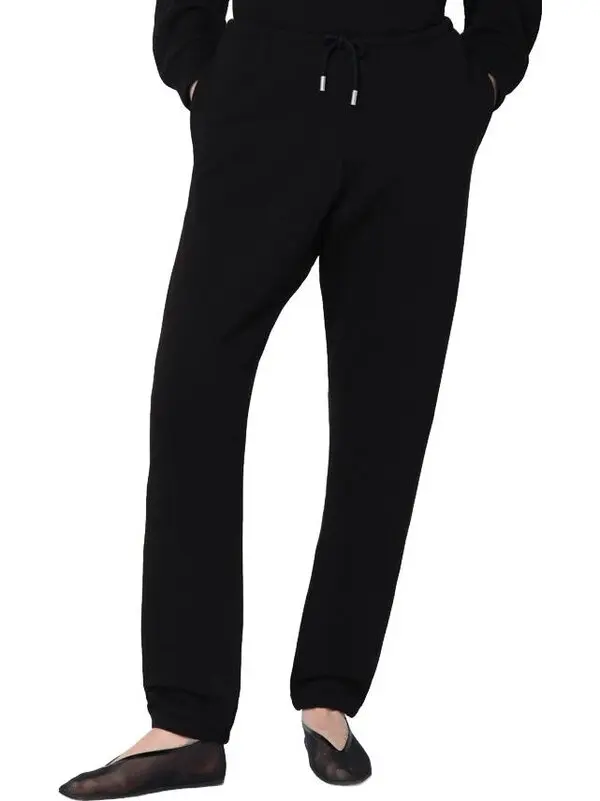 THE ROW Teo Cotton And Cashmere Trousers - Black
