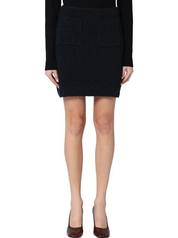 Bottega Veneta Bouclé Wool Blend Mini Skirt - Blue
