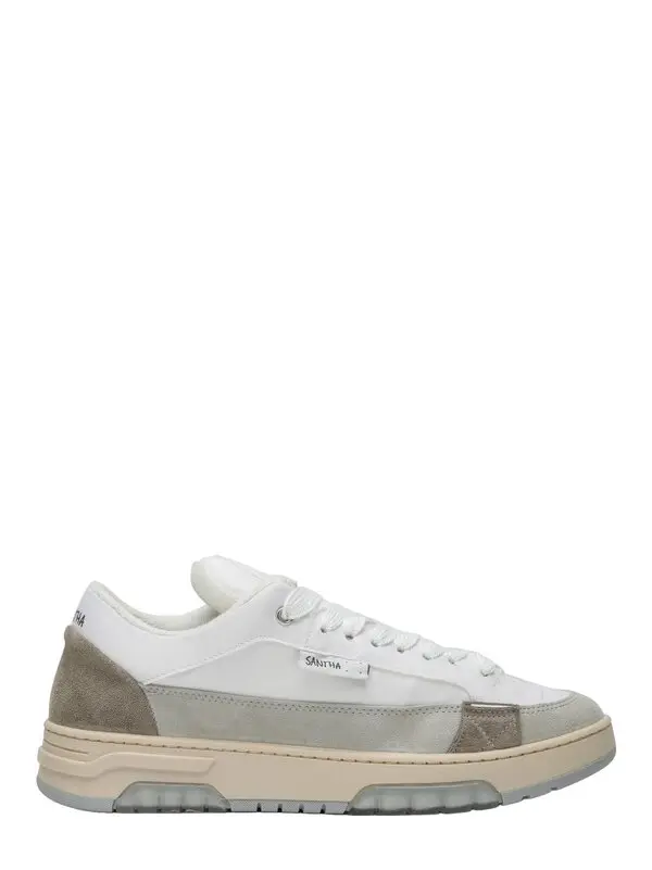 SANTHA Color-block Low Top Sneakers - White