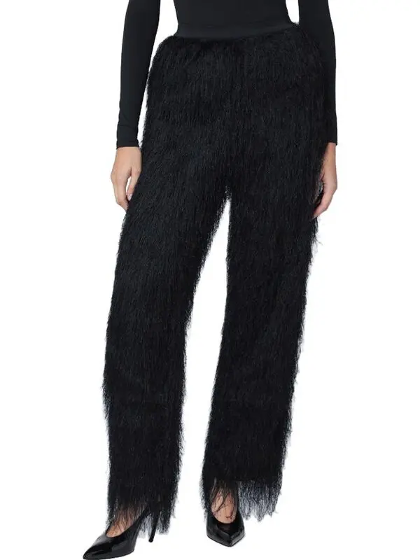 Loulou De Saison Reed Fringed Trousers - Black