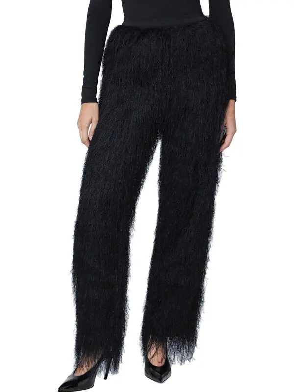 Loulou De Saison Reed Fringed Trousers - Black