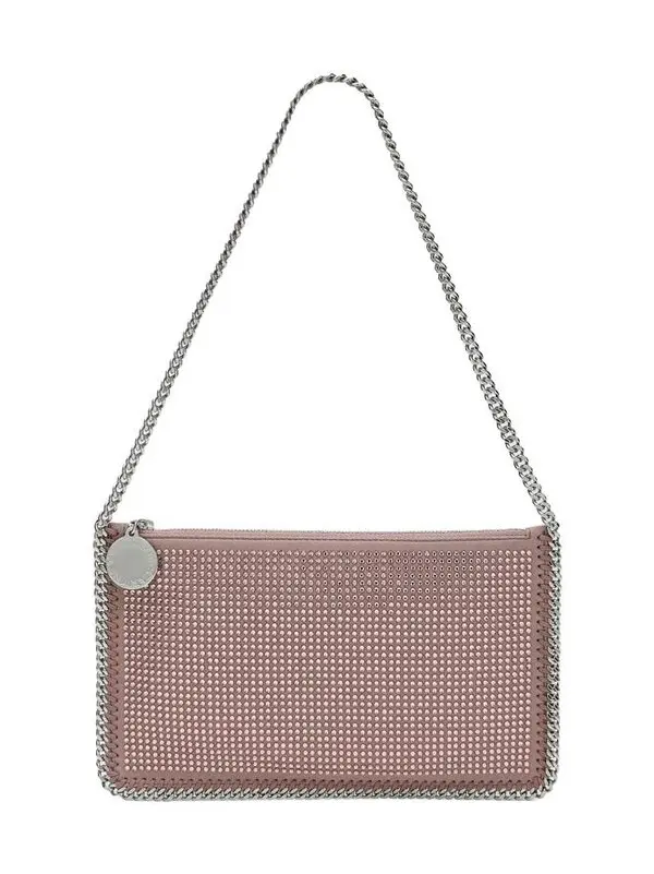 Stella McCartney Falabella Clutch Shoulder Bag With Rhinestones - Pink