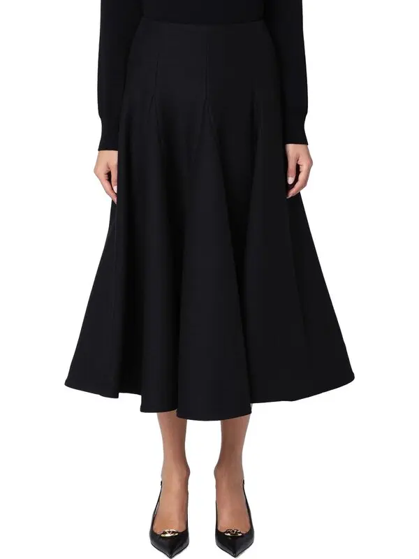 Valentino Garavani Flounced Midi Skirt - Black