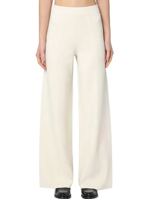 Max Mara Wide Leg Knit Pants - White