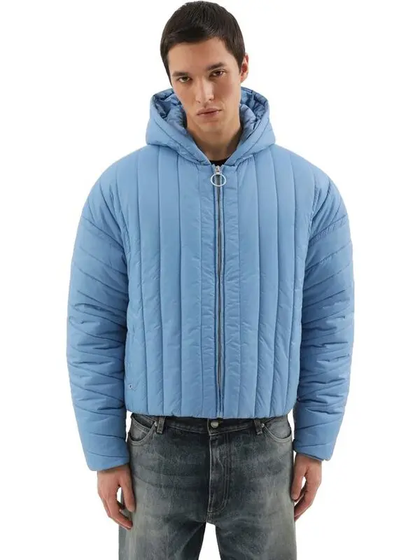 1989 STUDIO Quilted Cropped Down Jacket - Light Blue