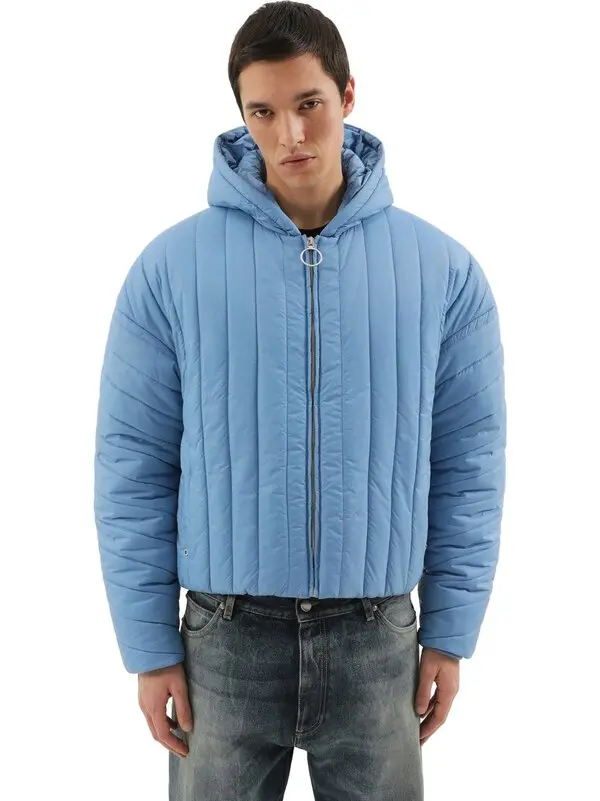 1989 STUDIO Quilted Cropped Down Jacket - Light Blue