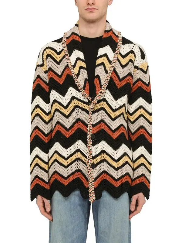 Alanui Crochet Zig Zag Cardigan - Multicolor