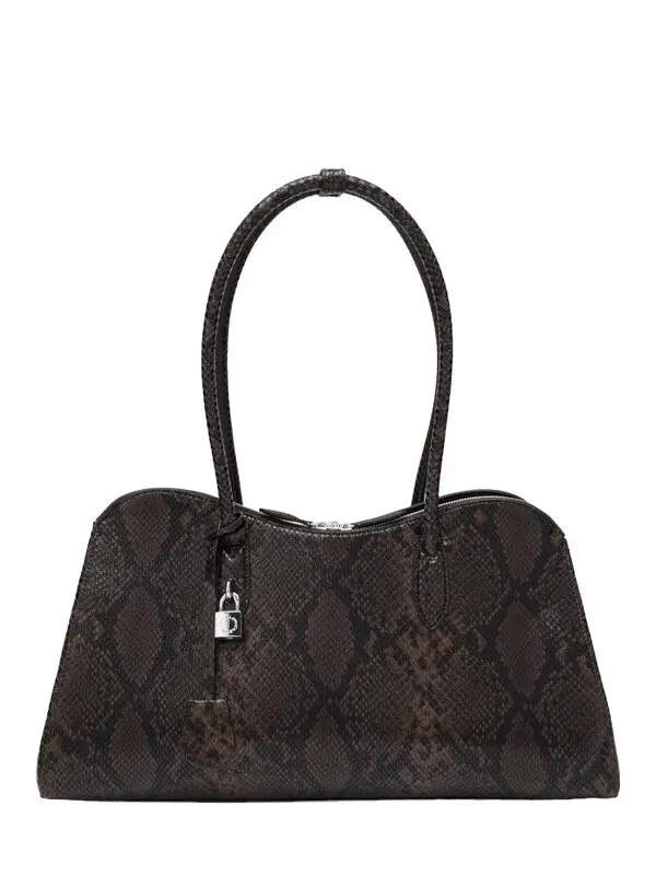 Stella McCartney Ryder Snake-effect Tote Bag - Brown