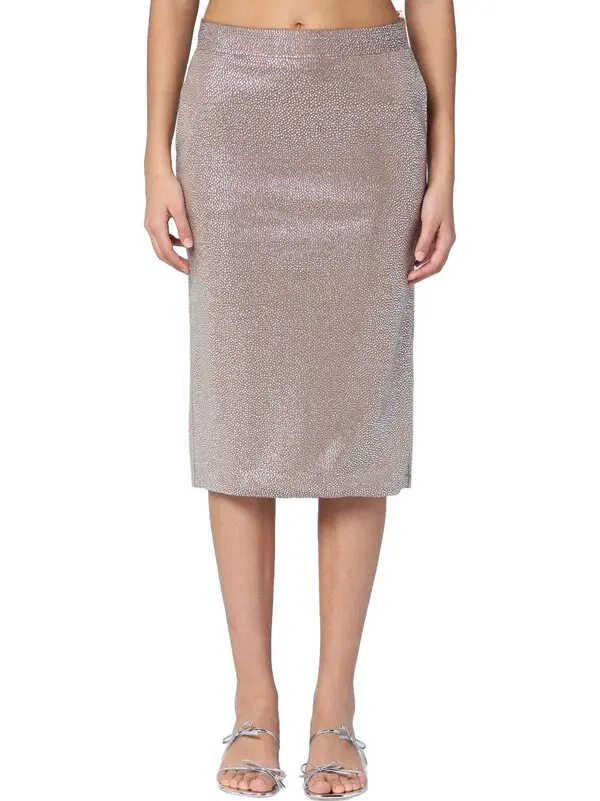 Giuseppe Di Morabito Rhinestone Embellished Midi Skirt - Metal