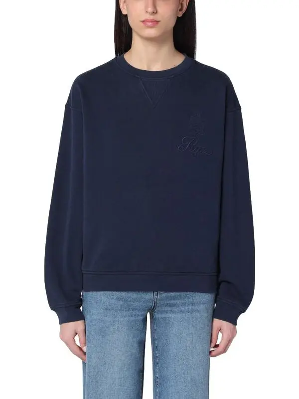 FRAME Cotton-blend Sweatshirt - Blue