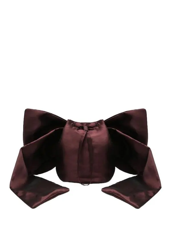 DOUUOD Bucket Bag With Bow Detail - Brown