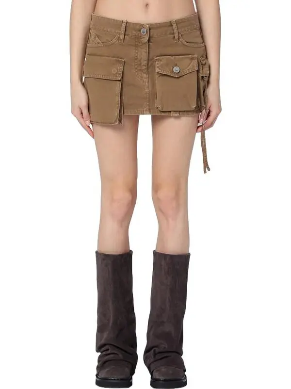 Attico Fay Cargo Miniskirt - Brown