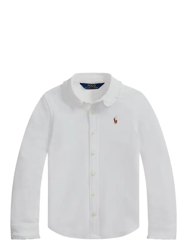 Polo Ralph Lauren Oxford Shirt With Ruffles - White