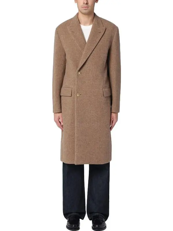 Auralee Double-breasted Wool Coat - Beige