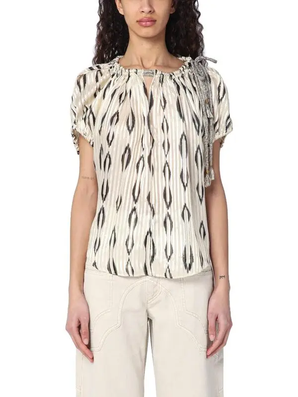 Isabel Marant Silk Blouse With Geometric Print - Multicolor