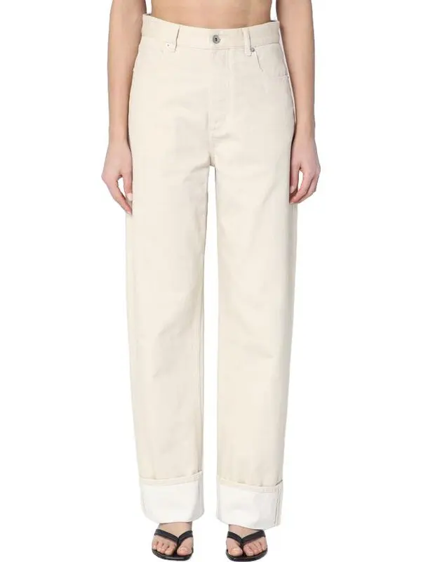 Bottega Veneta Wide Leg Jeans - Beige