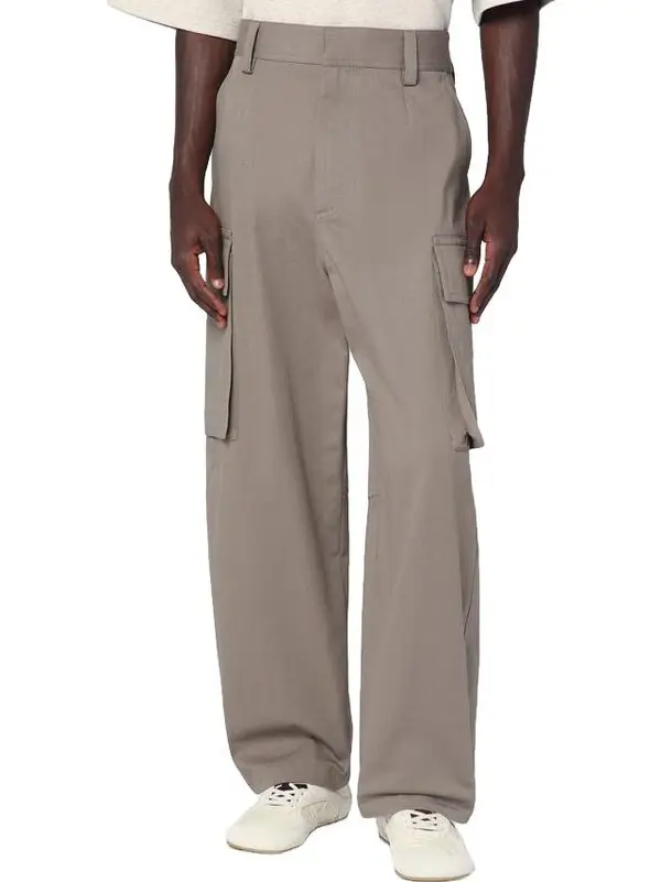 Bottega Veneta Cotton Twill Cargo Pants - Grey