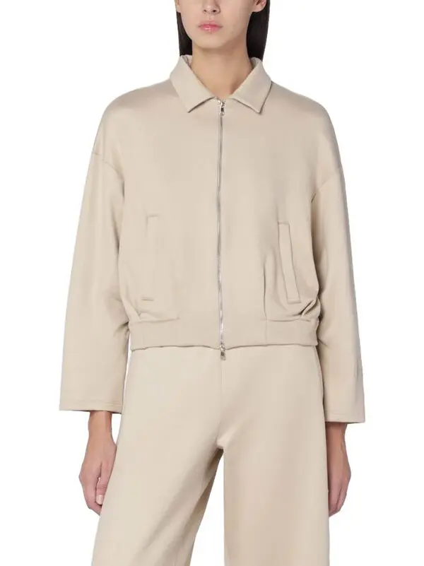 Max Mara Cropped Sweatshirt - Beige