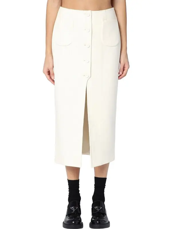 MARGAUX LONNBERG Jagger Midi Skirt - White