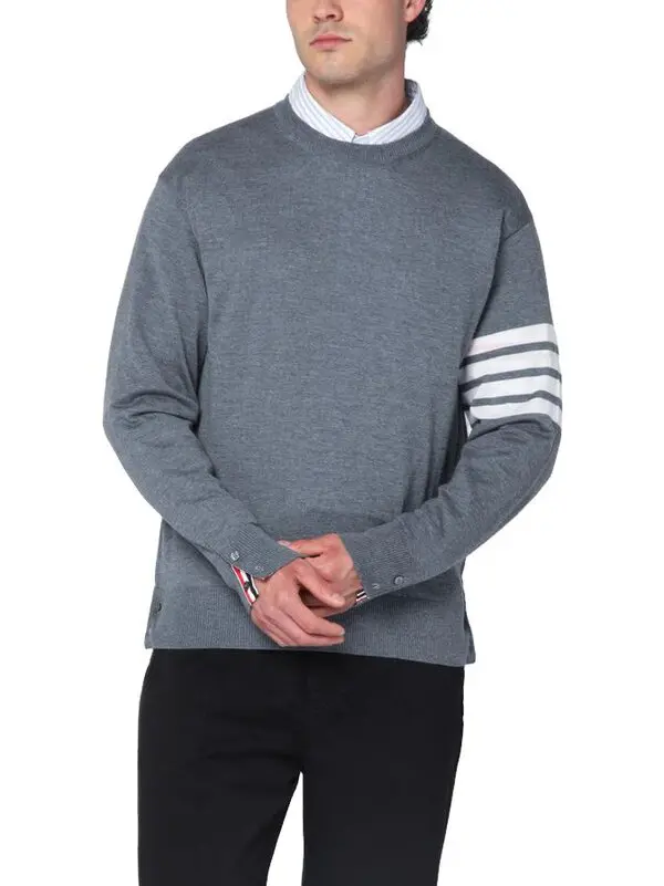 Thom Browne Wool Sweater - Grey