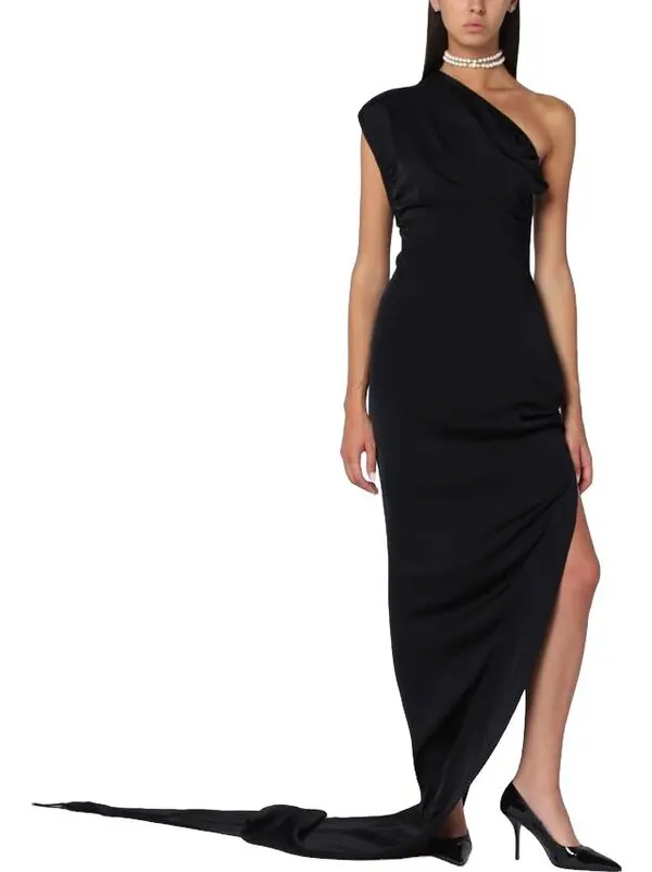VIVIENNE WESTWOOD Long Andreas One-shoulder Dress - Black