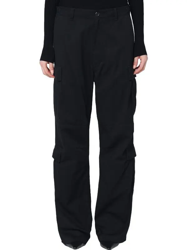 Balenciaga Cargo Pants In Cotton Blend - Black