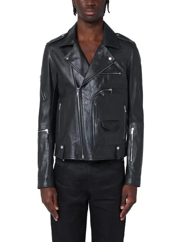 Rick Owens Leather Biker Jacket - Black