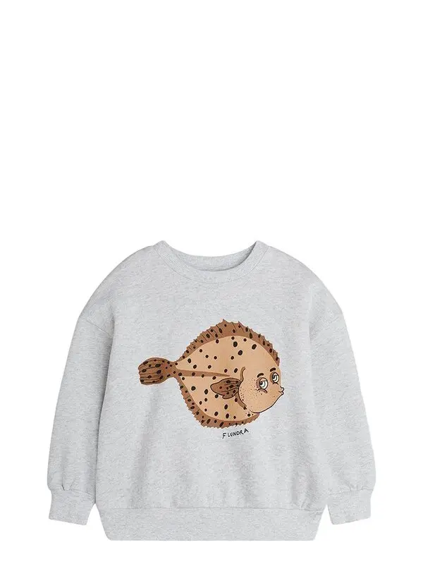 MINI RODINI Flundra Print Sweatshirt - Grey