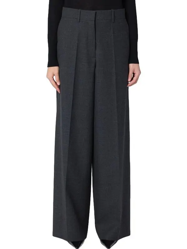 Givenchy Wide Leg Wool Trousers - Grey