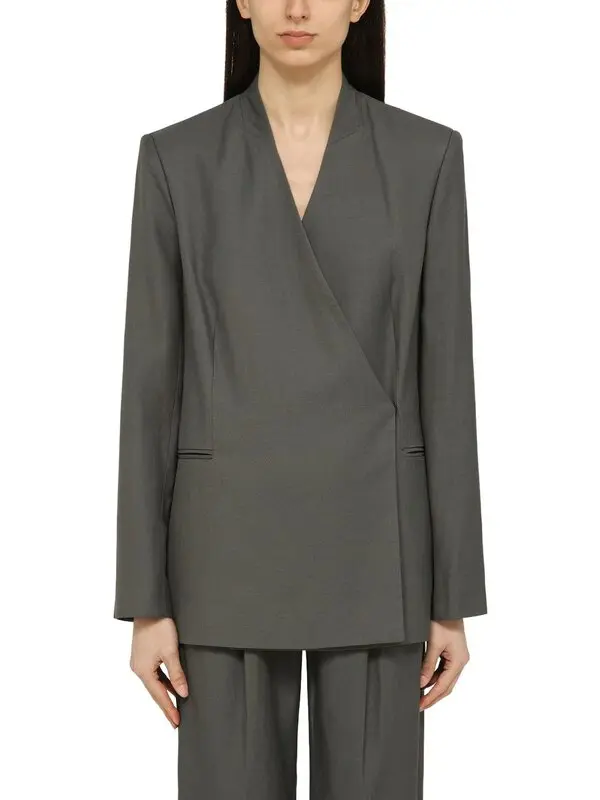 Loulou De Saison Sandyato Single-breasted Blazer - Grey