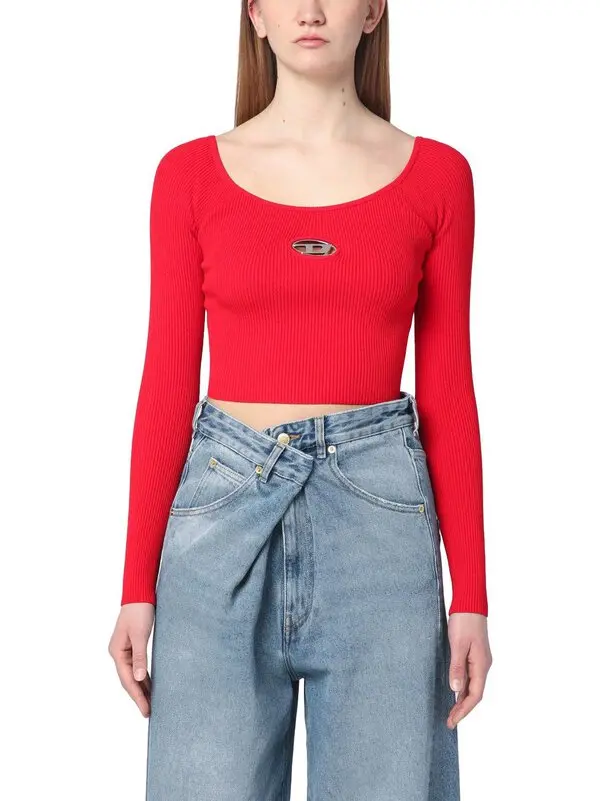 DIESEL® M-vera-ls Cropped Top - Red