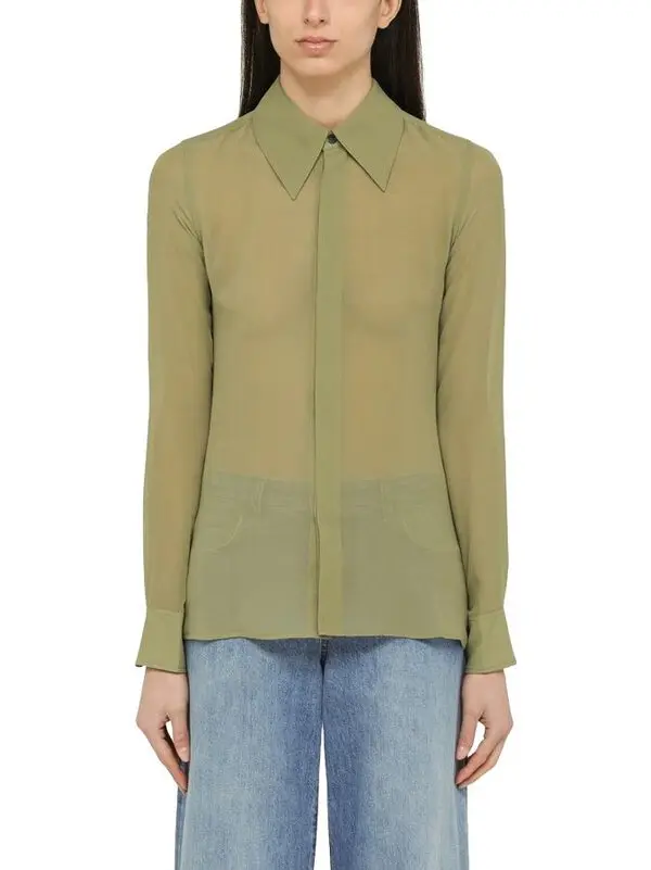 Ami Silk Shirt - Green