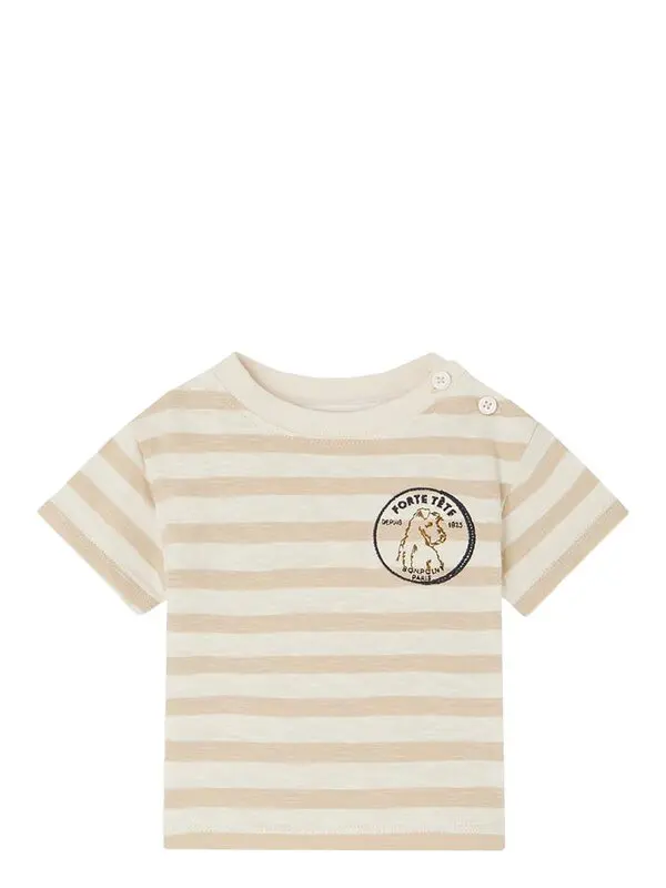 Bonpoint Striped T-shirt - Beige