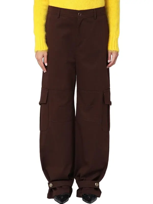 Moschino Wide Cargo Trousers - Brown
