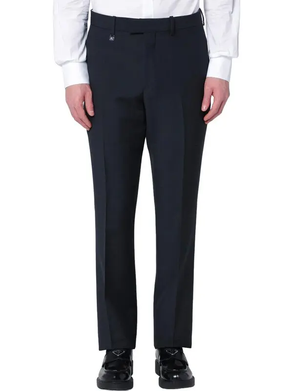 Burberry Wool Blend Trousers - Blue