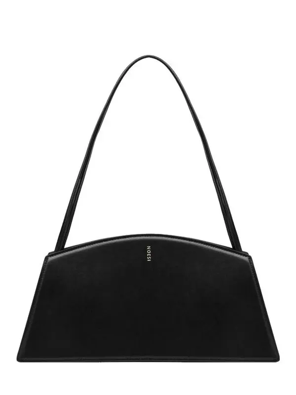 NOESI Elongated Leather Bag - Black
