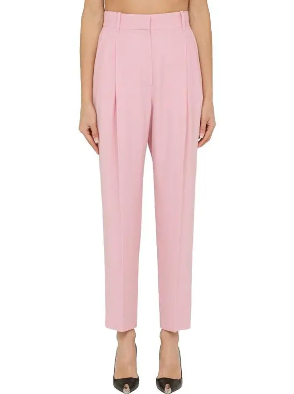 Alexander McQueen Regular Pleated Trousers - Pink