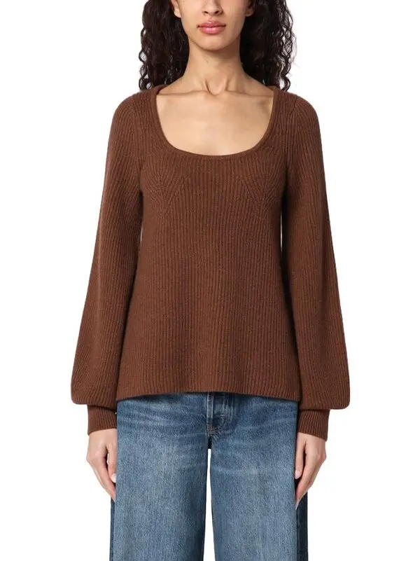 Loulou De Saison Ribbed Cashmere Jumper - Brown