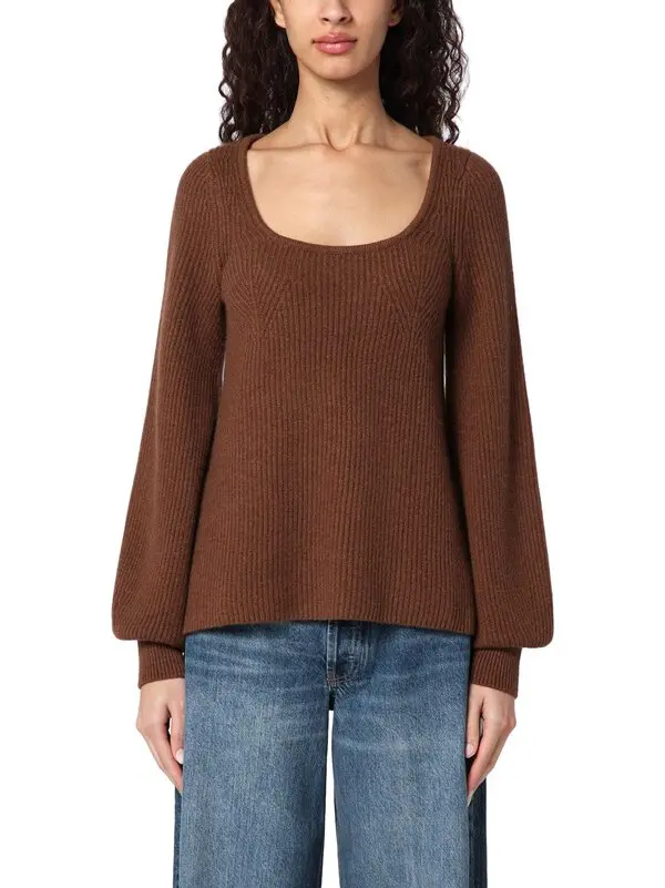Loulou De Saison Ribbed Cashmere Jumper - Brown