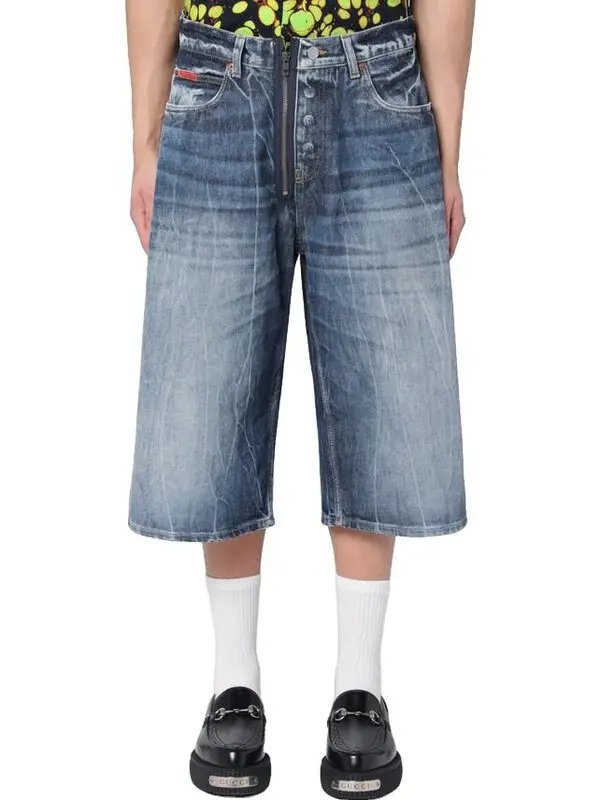 Martine Rose Denim Bermuda Shorts - Blue