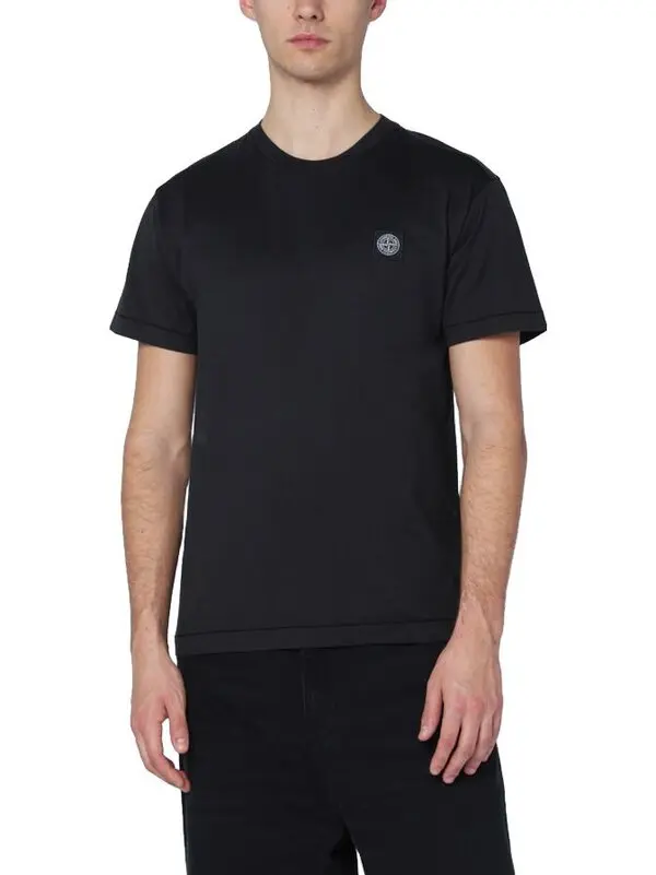 Stone Island Slim Fit Cotton T-shirt - Black