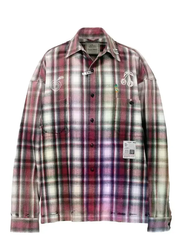 Mihara Yasuhiro Vintage Like Check Shirt - Red